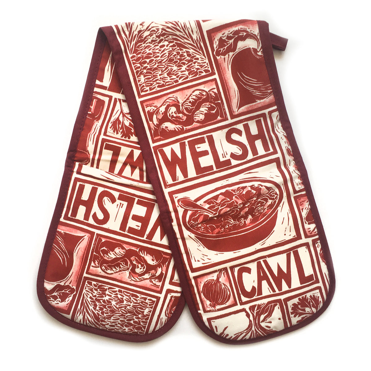 Welsh Cawl Illustrated Recipe Organic Cotton Apron | Recipe Style Apron ...